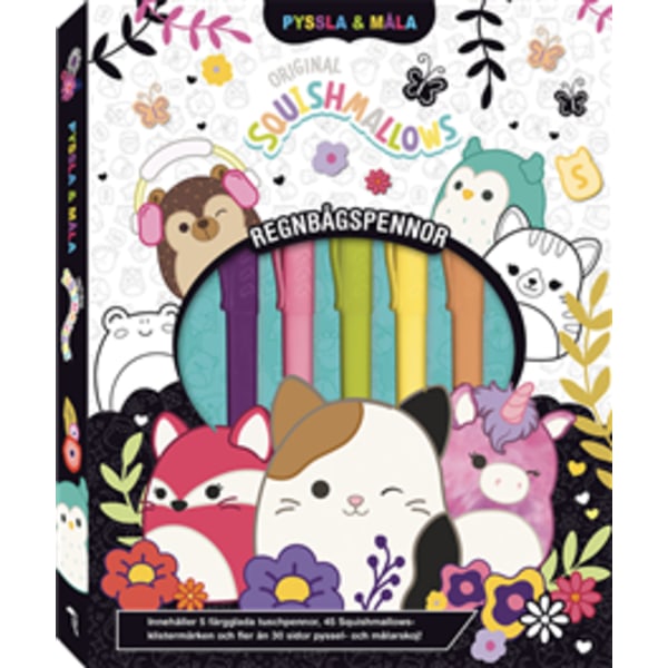 Pyssla och måla Squishmallows : regnbågspennor | CDON