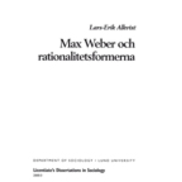 Max Weber och rationalitetsformerna | CDON