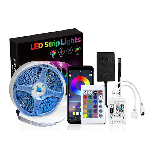 Smart LED Strip Lights Kit med WiFi & Röststyrning, 40m 10 m | CDON