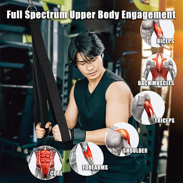 Lat Pulldown Tau for Hjemmegym - Triceps Treningskabeltilbehør for ...