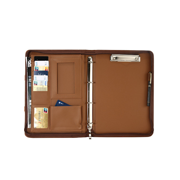 Dokumentmapp med Dragkedja och Handtag Brown | CDON