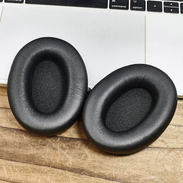 Svarte øreputer i lammeskinn kompatible med Sony WH-1000XM3 (WH1000XM3 ...