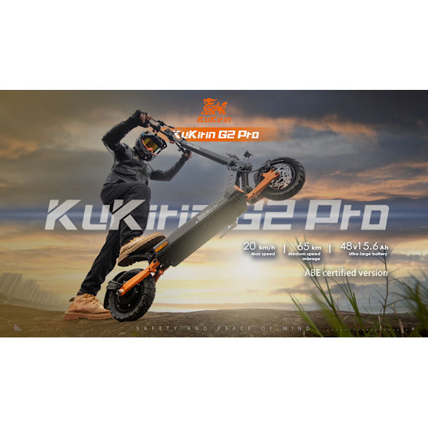 Fabriksdirekt KuKirin G2 PRO(ABE) – 500W, 20 km/t, 65 km rækkevidde ...
