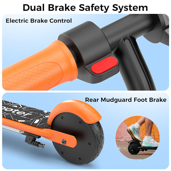 iScooter K2 Pro Orange – Fabriksdirekt barn elsparkcykel 150W, 16 km/h ...