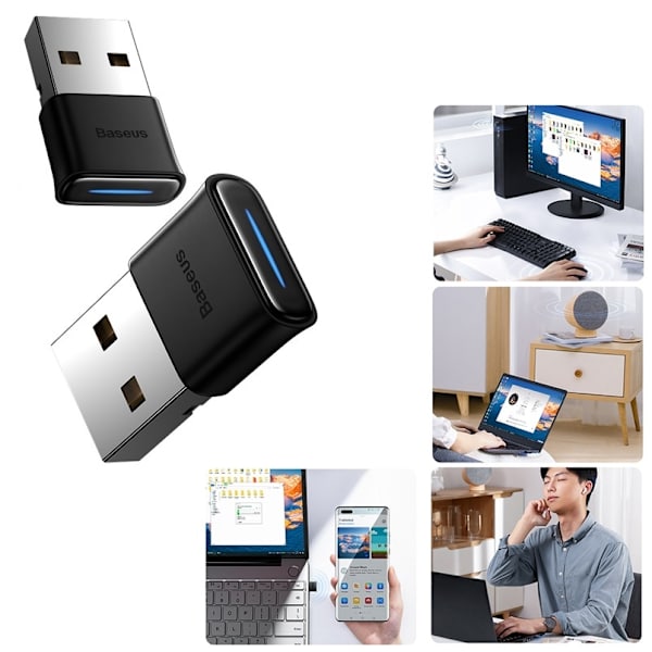Baseus BA04 Bluetooth 5.1 USB-adapter – Trådlös anslutning upp till 20m ...