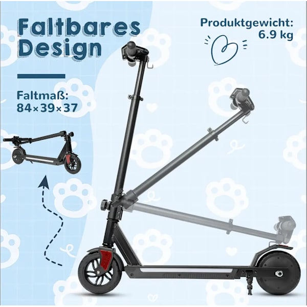 VANKEL S31 Barn Elsparkcykel 25,2V 5Ah Batteri 150W Motor 6,5 Tum Däck ...