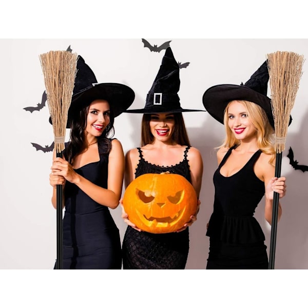 Noidan luuta noidat noita baba jaga musta 90cm Halloweeniin ja jouluun ...