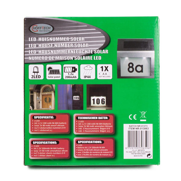 Husnummer LED solcell rostfri IP44 | CDON
