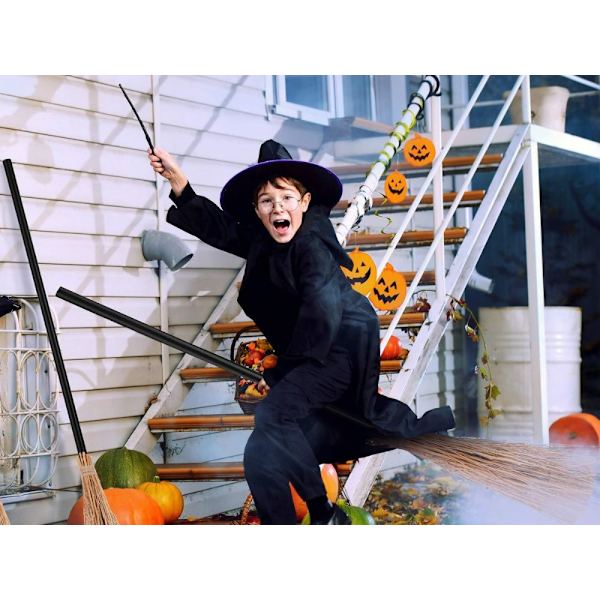 Noidan luuta noidat noita baba jaga musta 90cm Halloweeniin ja jouluun ...