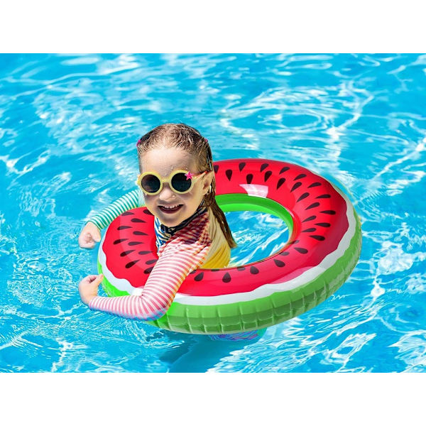 Stort oppblåsbart vannmelonhjul 70cm for et voksent barn å svømme i ...