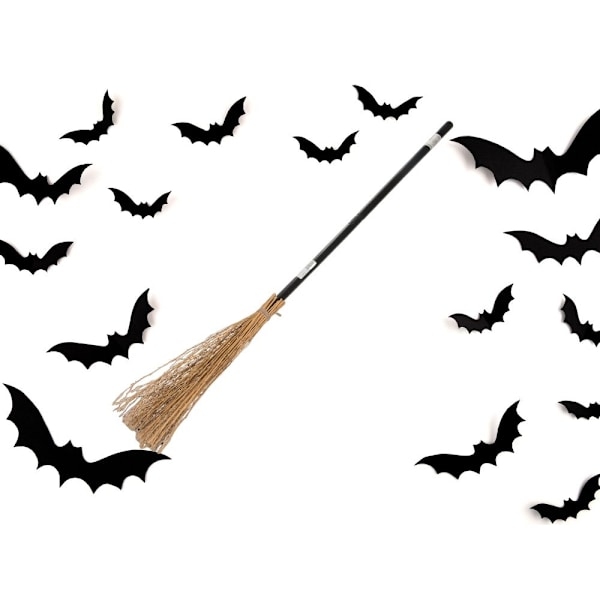 Noidan luuta noidat noita baba jaga musta 90cm Halloweeniin ja jouluun ...