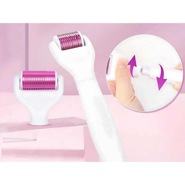 Derma roller 6-in-1 - Mikroneulaushoito kasvoille, kaulalle ja ...