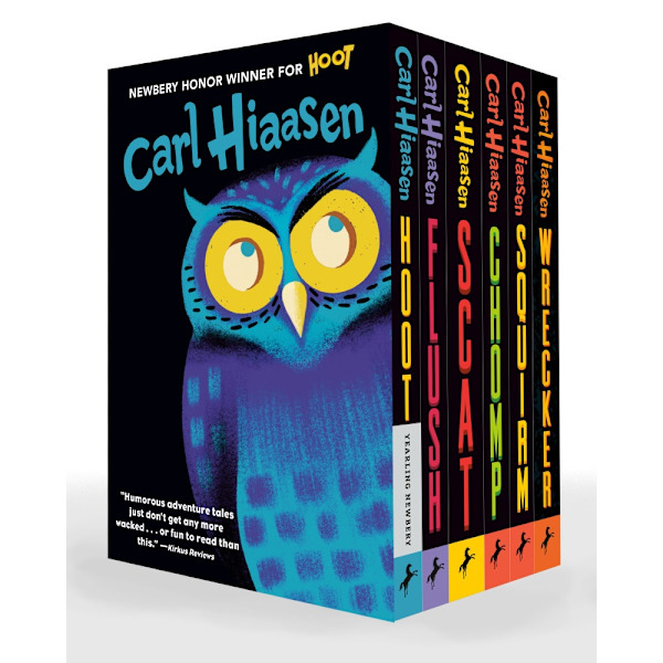 Hiaasen 6-Book Paperback Boxed Set: Hoot; Flush; Scat; Chomp; Squirm ...
