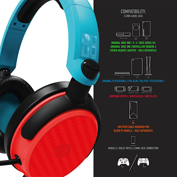 Stealth C6-100 Gaming Headset for Switch, XBOX, PS4/PS5, PC - Neon Blue ...