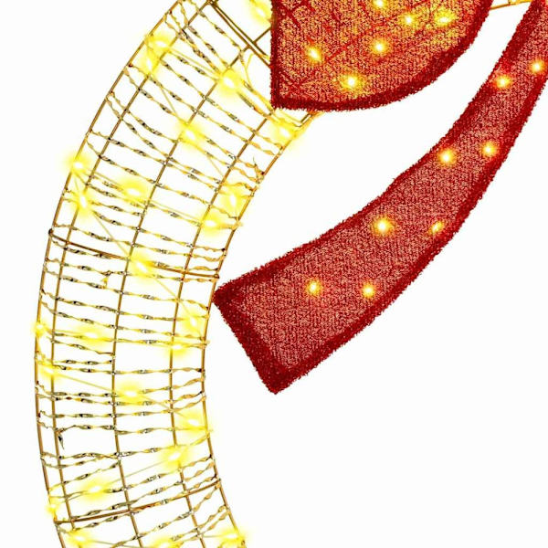 Krans med 150 LED-lampor Varmvit 121 x 121 x 10 cm PET | CDON