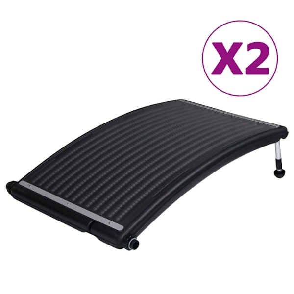 Rundad solpanel för pool 2 st 110x65 cm | CDON