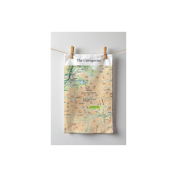 OS Map Tea-towel - Cairngorms National Park | CDON