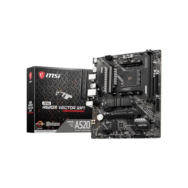 MSI MAG A520M VECTOR WIFI - moderkort - micro ATX - Socket AM4 - AMD ...