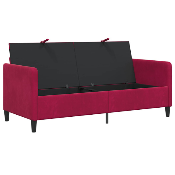 Soffa med förvaring Vinröd 172 x 78 x 87 cm Polyester | CDON