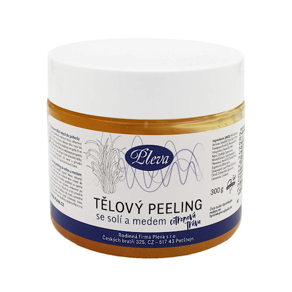 Pleva Exfoliating Body Scrub with Honey and Salt (Lemongrass) 300g | CDON