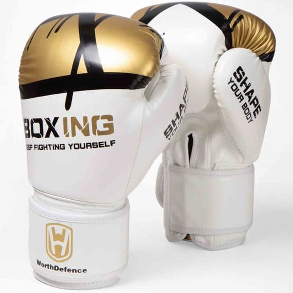 WOSWEIR 1 par 12oz Boxningshandskar Kickboxning Träning för vuxna - Vit ...