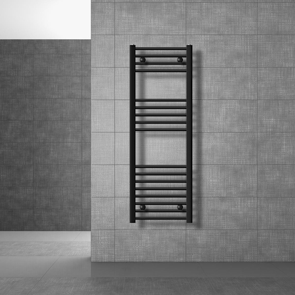 Badeværelsesradiator Radiator sidetilslutning Sort 40x120cm ...