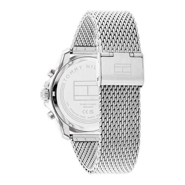 Klocka Herr Tommy Hilfiger Jordan 1792092 Silver med Svart Urskiva och ...