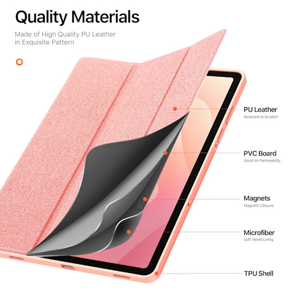 DUX DUCIS Galaxy Tab S11 Fodral DOMO Tri-Fold Rosa | CDON