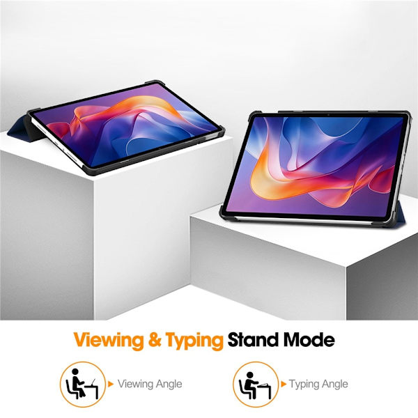 Xiaomi Redmi Pad 2 Fodral Tri-Fold Mörk Blå | CDON