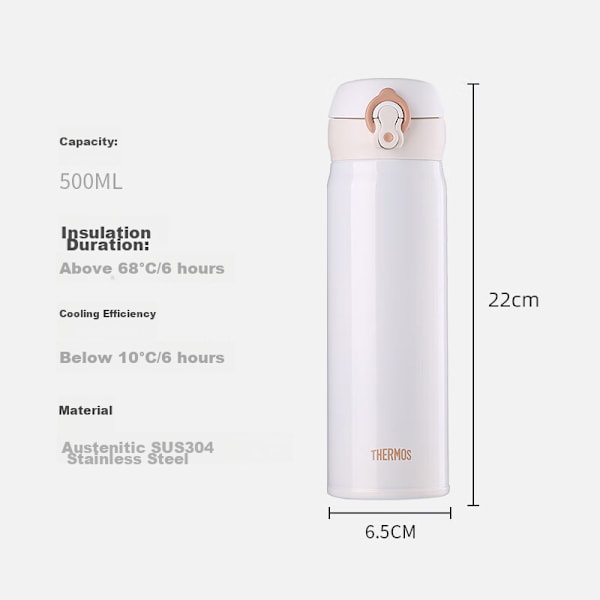 THERMOS Isolerad Mugg 500ml för Män, Kvinnor och Barn Vattenflaska ...