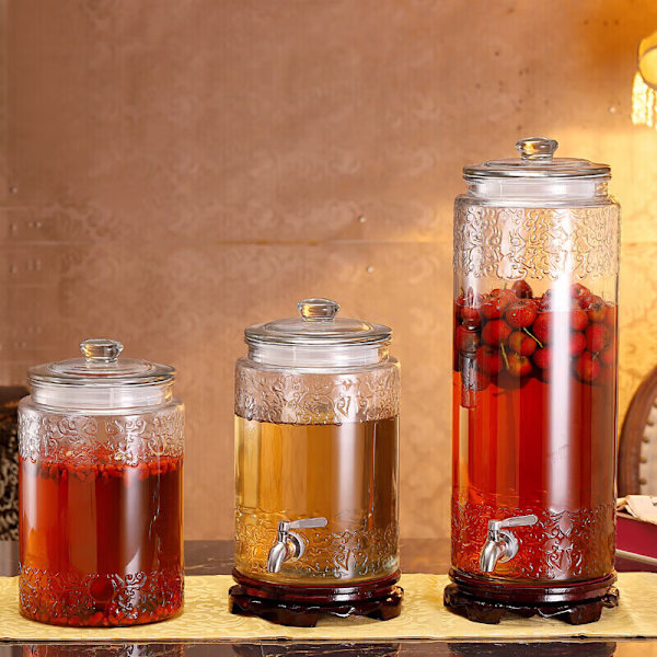 Maxcook Glas Hemmabryggning Förseglad Medicinsk Spritburk 10kg + Vin Extraktor + Borste MCX783 ...