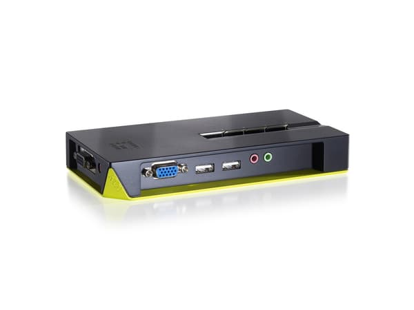 LevelOne 4-portars USB VGA KVM-switch, ljudstöd | CDON