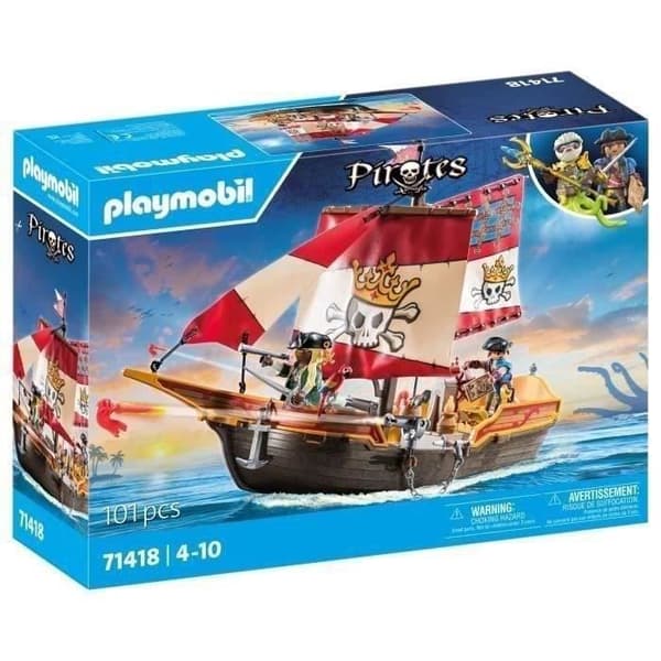 PLAYMOBIL 71318 Piratroddbåt - Pirater - Med två karaktärer och två ...