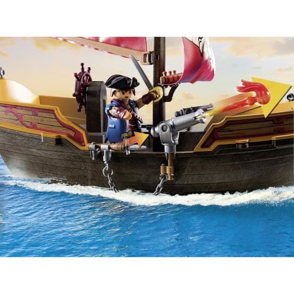 PLAYMOBIL 71318 Piratroddbåt - Pirater - Med två karaktärer och två ...