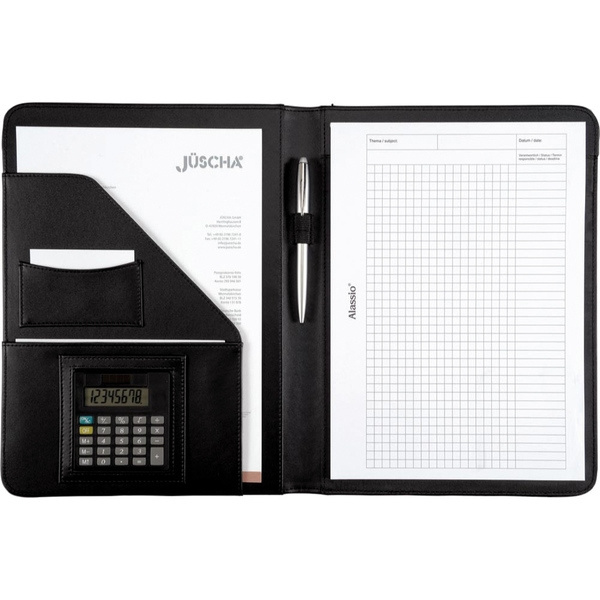 Juscha JU-96086-1 Muistio Alassio Mares A4 Musta Keinonahka | CDON