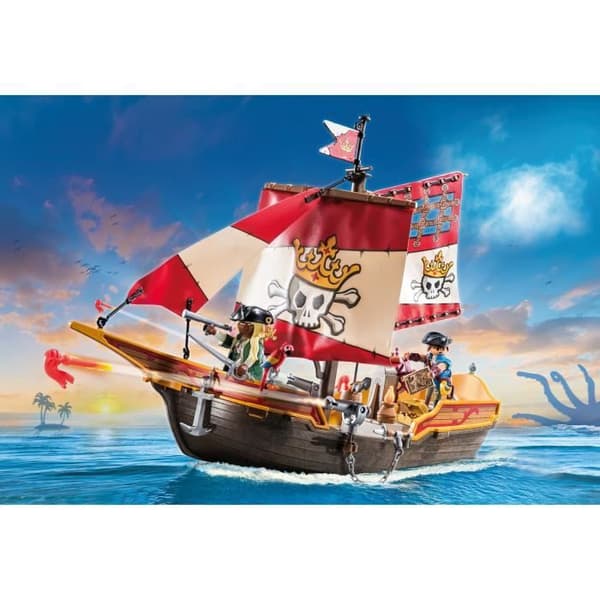 PLAYMOBIL 71318 Piratroddbåt - Pirater - Med två karaktärer och två ...