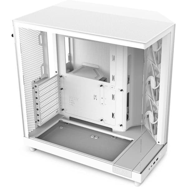 Midi-Tower-chassi - NZXT - H6 Flow - Dubbelkammarchassi - Luftkylning ...