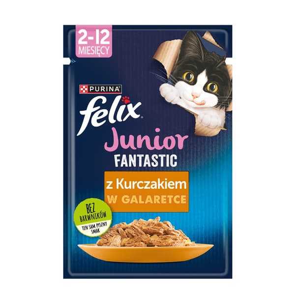 Felix Fanstastic Junior - våtfoder för katter - 85 g | CDON
