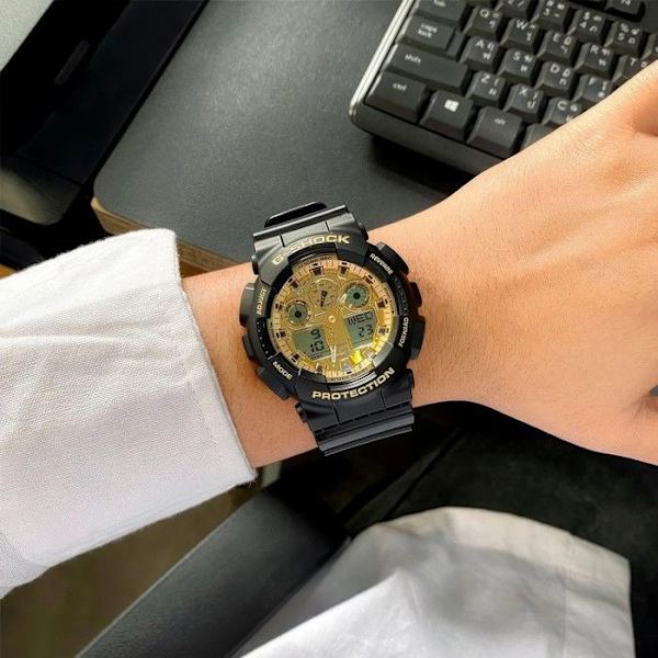 Casio GA-100GGB-1A9ER Klocka Herr Svart — Kapsel 51 mm, Vattentålig 20 ...