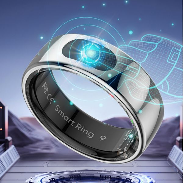 R08 Bluetooth Smart Ring: Alt-i-én Sundhedsmåling + Håndfri Smart Kontrol (50m Vandtæt) | CDON