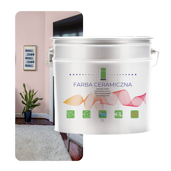 KERAMISK VÄGGFÄRG ROSA, TVÄTTBAR, PASTELLROSA, 2L, FLÄCKAVSTÅENDE | CDON