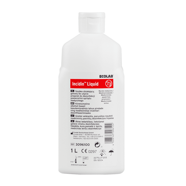 Ecolab Incidin Liquid 1l för snabb ytdesinfektion | CDON