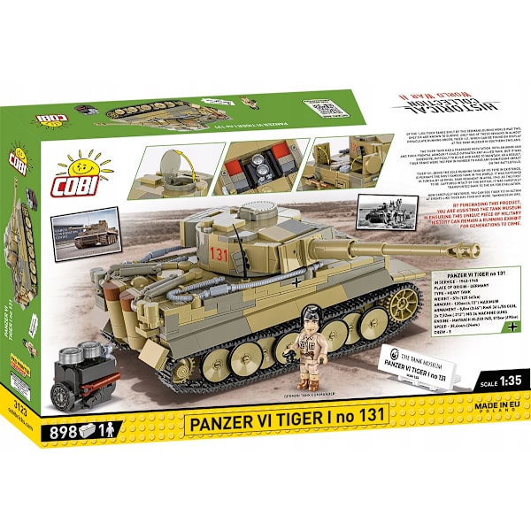COBI-BLOCK Panzer VI Tiger TIGER I stridsvagn NR. 131 896 KL. 3123 | CDON
