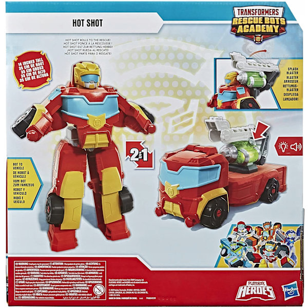TRANSFORMERS RESCUE BOTS HOT SHOT 35cm STOR 2 i 1 | CDON