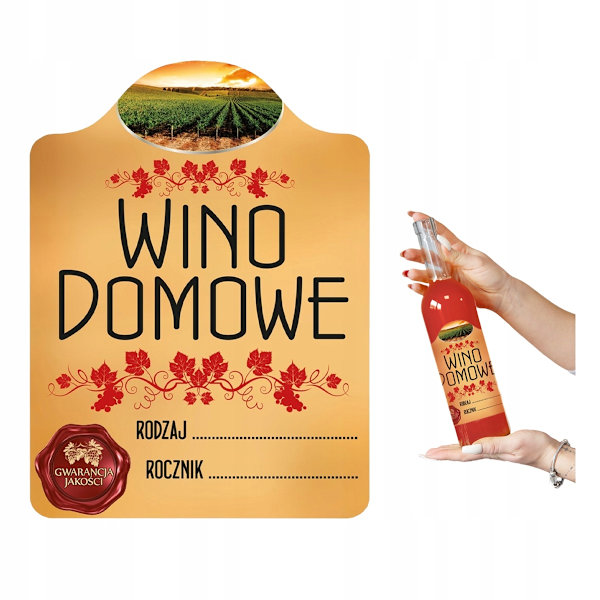 etiket klisterm√¶rke hjemmelavet vin 10 stk gul vin | CDON