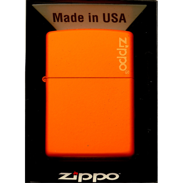 ZIPPO ORANGE MATT LOGO 60001268 tändare | CDON