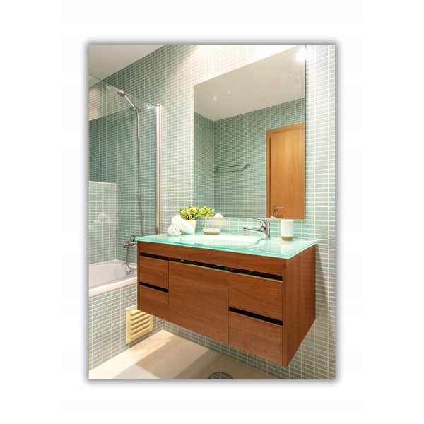 spegel silver klassisk ramlös 85x55 cm slepen | CDON