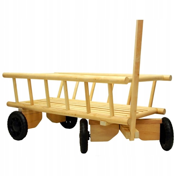 STOR STEGVAGN MED HANDTAG, TRÄHJUL I SKUM | CDON