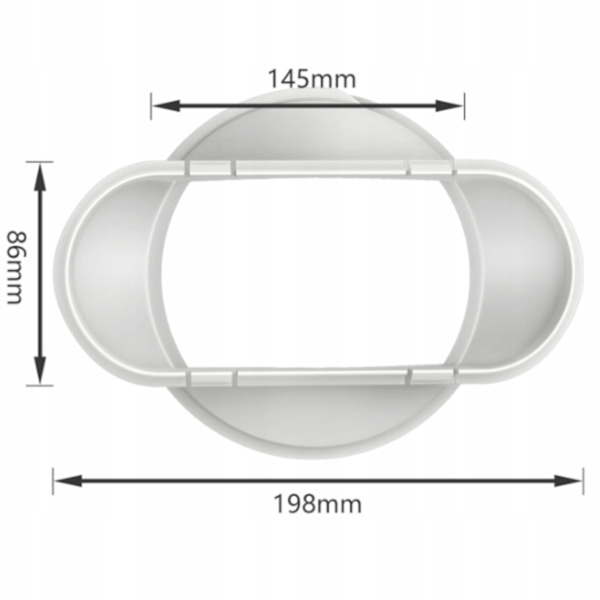 Universell adapter för rör till portabel luftkonditionering 13cm / 15cm ...