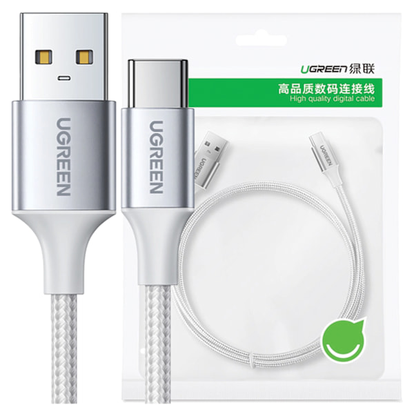 Ugreen US288 60130 USB-A / USB-C QC 3.0 3A Kabel 0,5m - Hvid | CDON